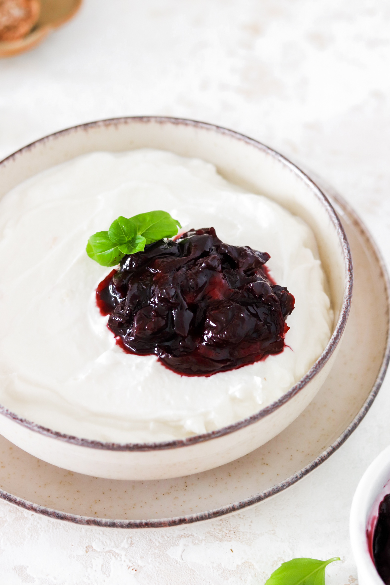 Whipped Goat Cheese Cream with Home Cooked Cherry Marmalade (Vegetarian ...